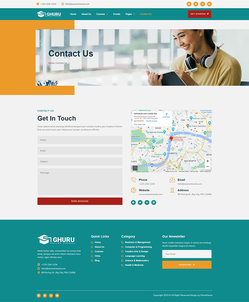 Ghuru - Online Course & Education Elementor Template Kit by Rometheme